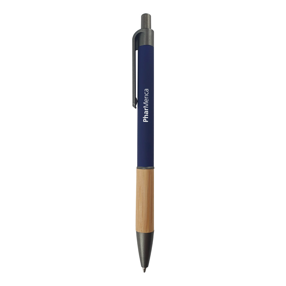 Push Button Ballpoint Pens with Bamboo Grip | Promotional Gifts ...