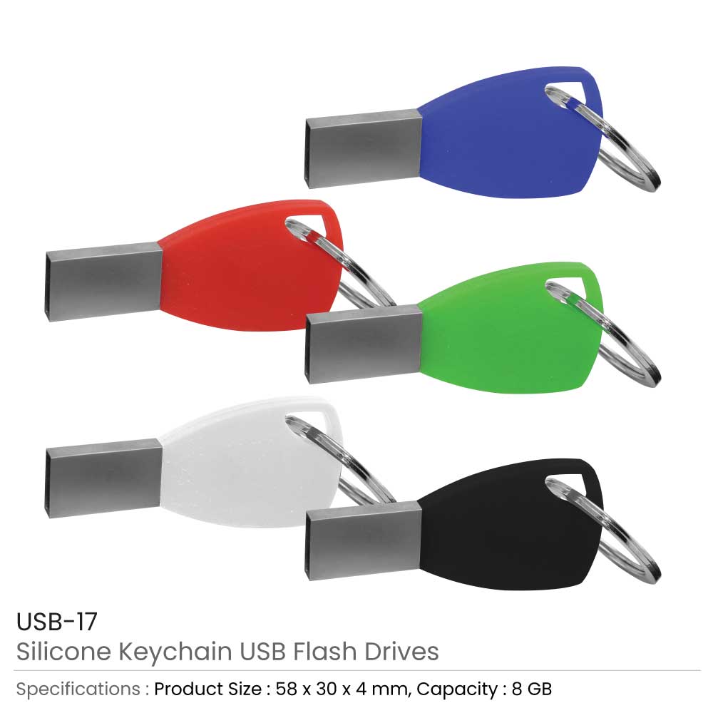 Silicone Keychain USB Flash 8GB | Promotional Gifts Suppliers in Dubai