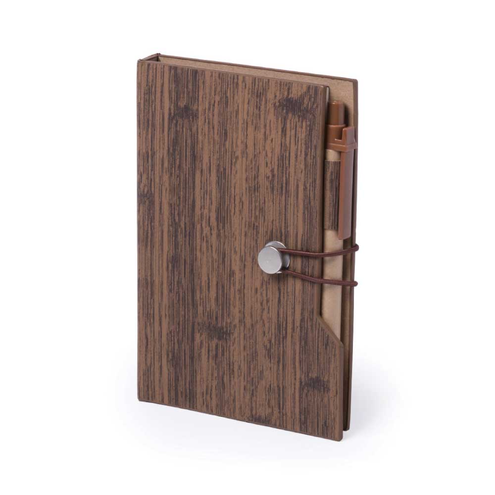 Wood Design Notebook with Sticky Note and Pen | Promotional Gifts ...
