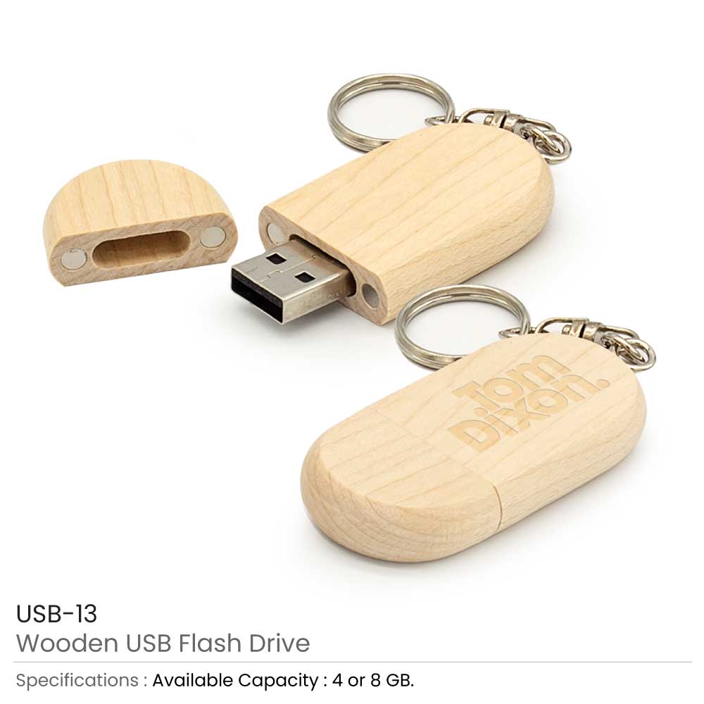 Wooden USB with Key Holder | Promotional Gifts Suppliers in Dubai