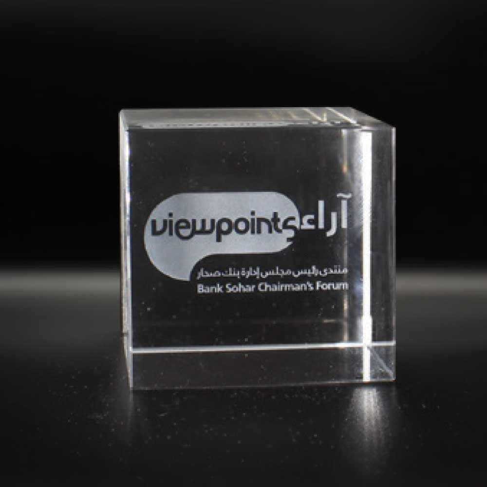 3D Cube Crystals | Promotional Gifts Suppliers in Dubai