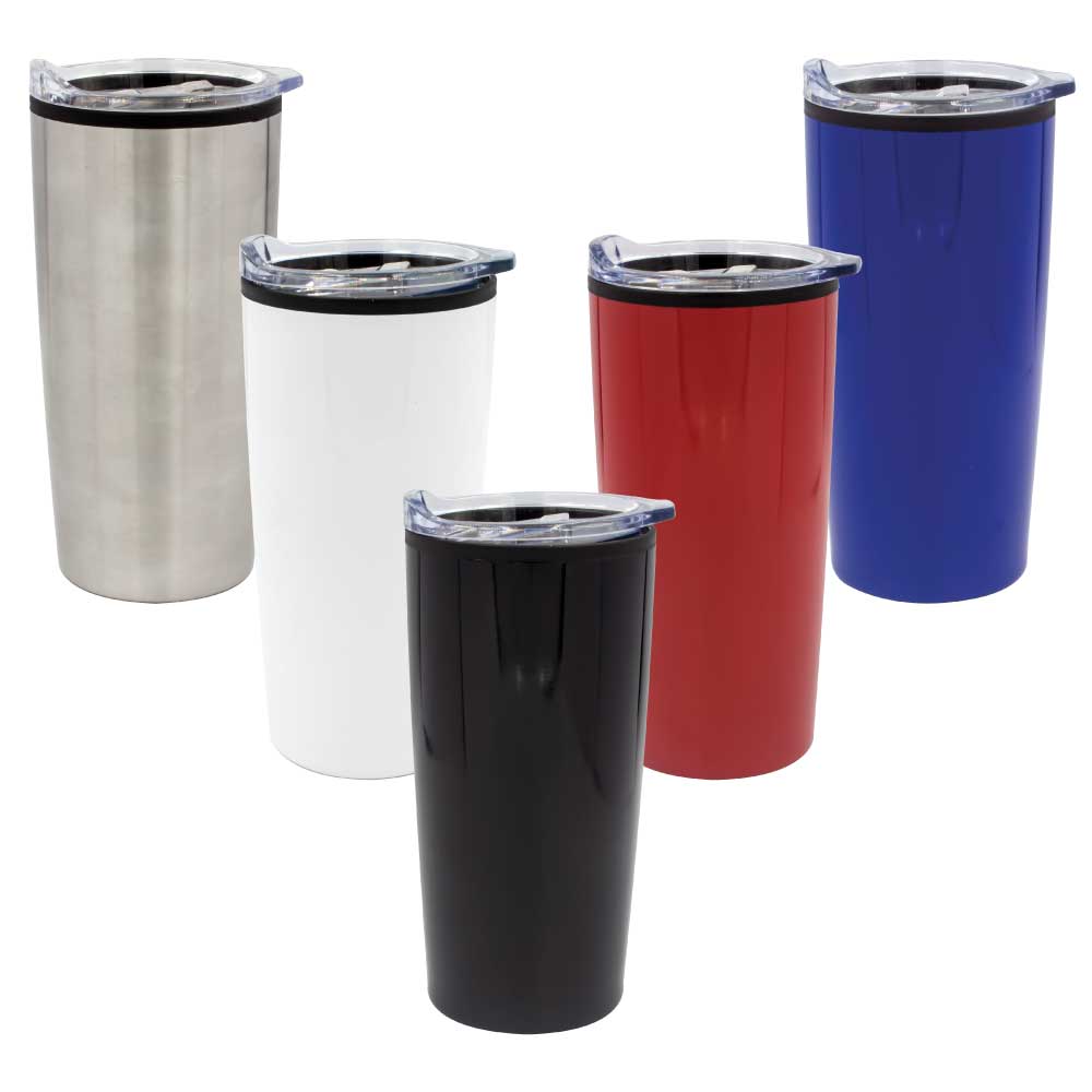 Double-Wall Travel Mugs with Clear Lid | Promotional Gifts Suppliers in ...